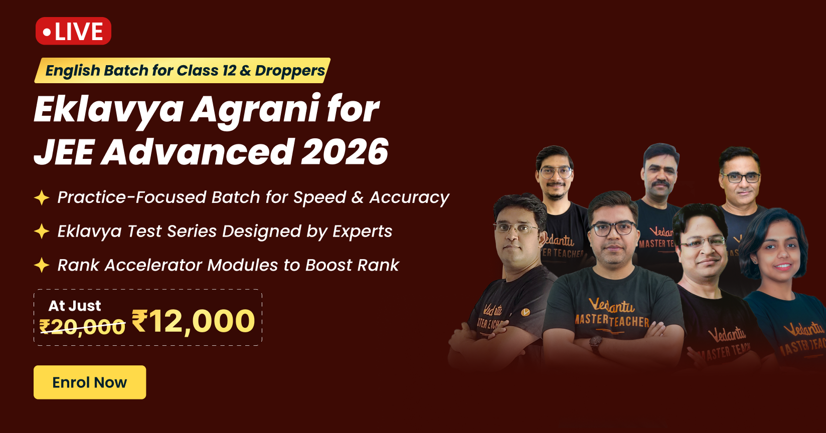 Full Syllabus Live Online Tuition for Eklavya JEE Agrani 2025